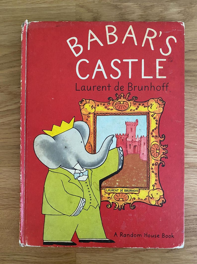 Set of Four Vintage Childrens Picture Books Babar Dr Seuss Rare Antique ...