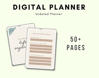 Undated Digital Planner, Year Planner, Digital Planner, Printable ...