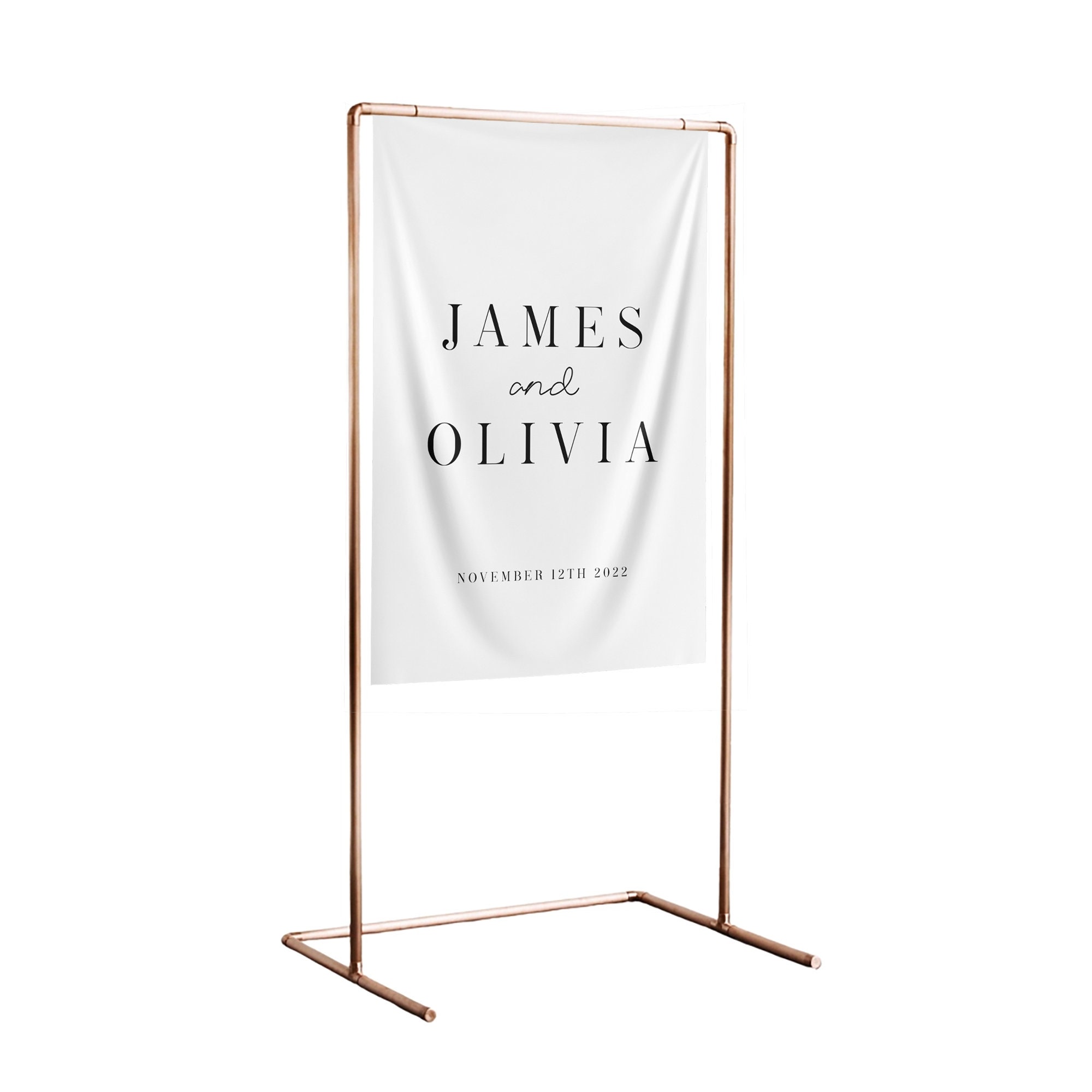 Wedding Welcome Fabric Banner With Custom Names and Date, Photo ...