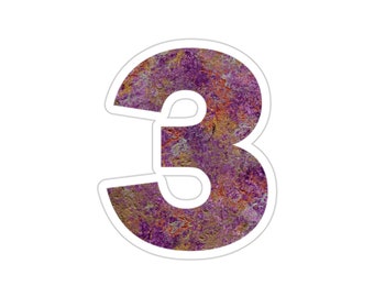 Purple Number 3 Painting - Etsy