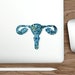Uterus Sticker Gynecology Sticker Gynecology Art Cervical Cancer ...