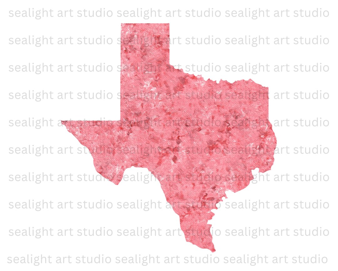 Texas Art: Pink Abstract State Map (PNG, SVG) - Etsy