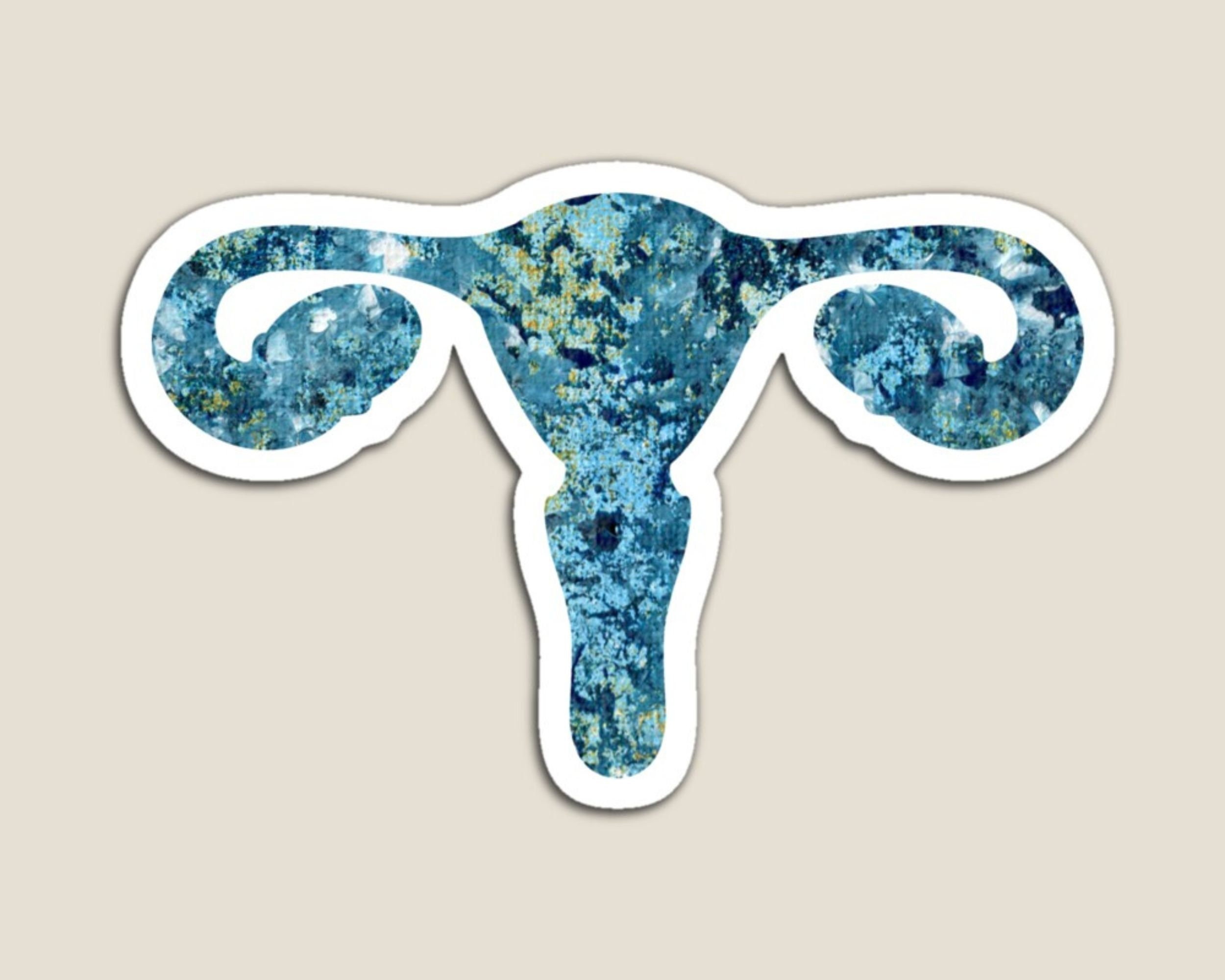 Uterus Sticker Gynecology Sticker Gynecology Art Cervical Cancer ...