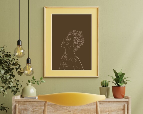 Abstract Woman Body Line Art Print Minimalist Printable Wall - Etsy