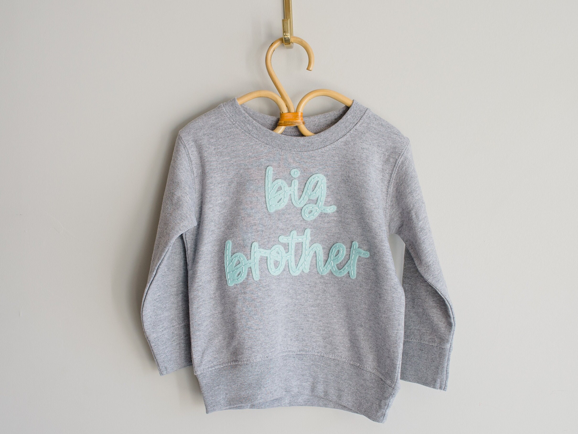 Big Brother Hand-embroidered Sweatshirt | Big Brother Shirt, Baby ...