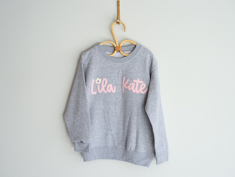 Custom Hand-embroidered Baby Toddler Sweatshirt Personalized - Etsy