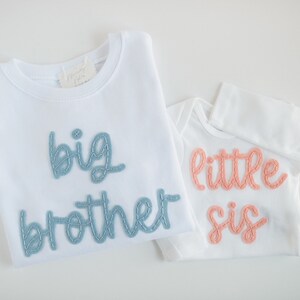 Big Brother Hand-embroidered Sweatshirt | Big Brother Shirt, Baby ...