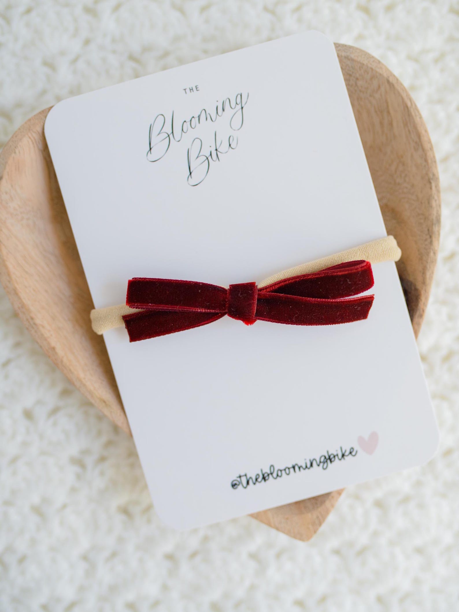 Burgundy Velvet Hair Bow | Newborn Baby Headband, Classic Toddler ...