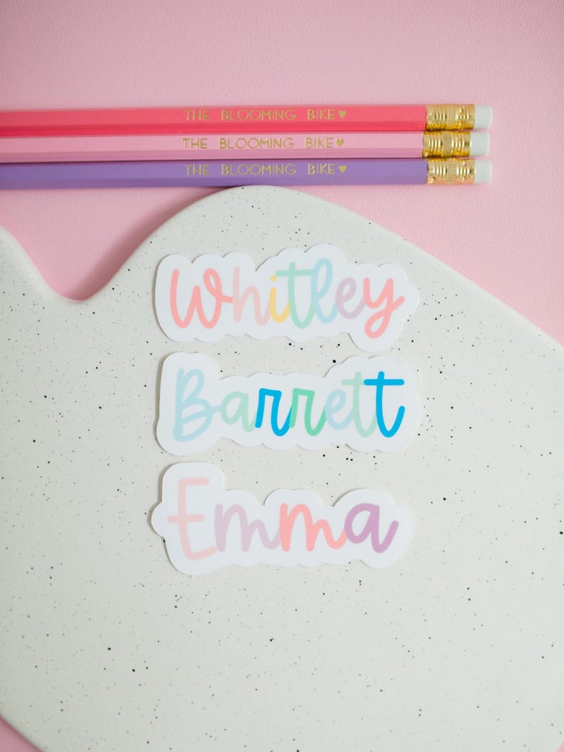Custom Name Sticker | Personalized Name Label, Gift for Kids Girls Boys ...