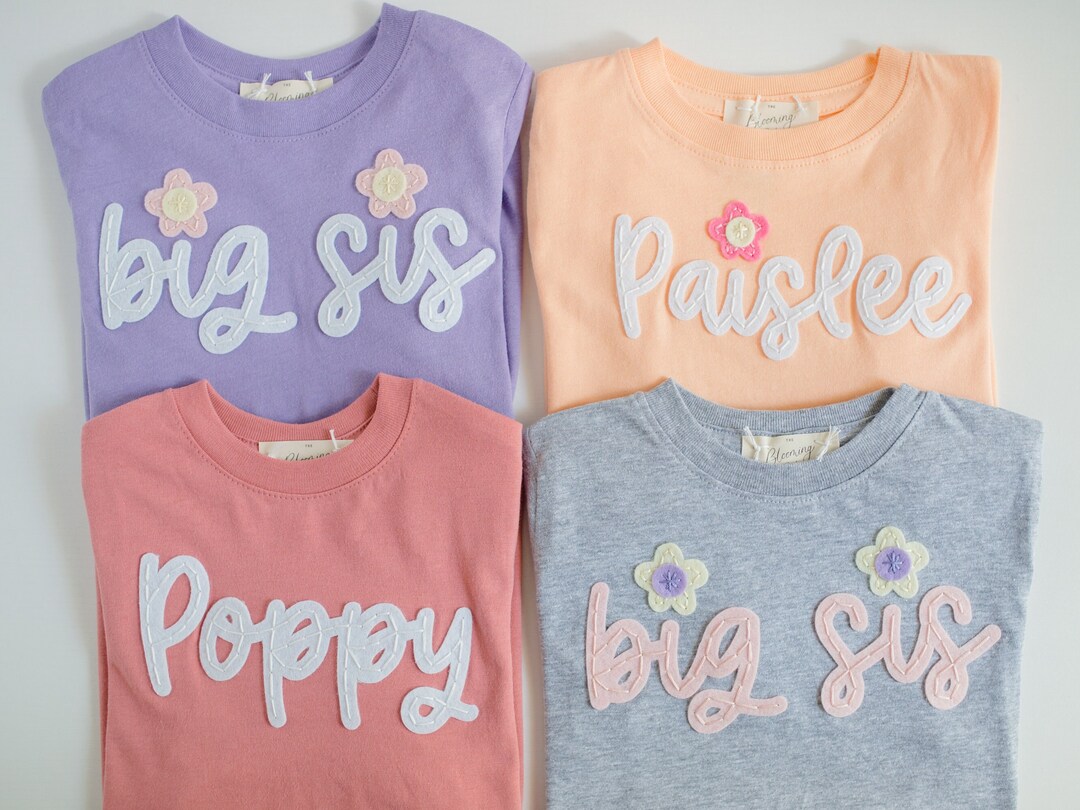 Hand-embroidered Toddler Name T-shirt Personalized Toddler Short Sleeve ...