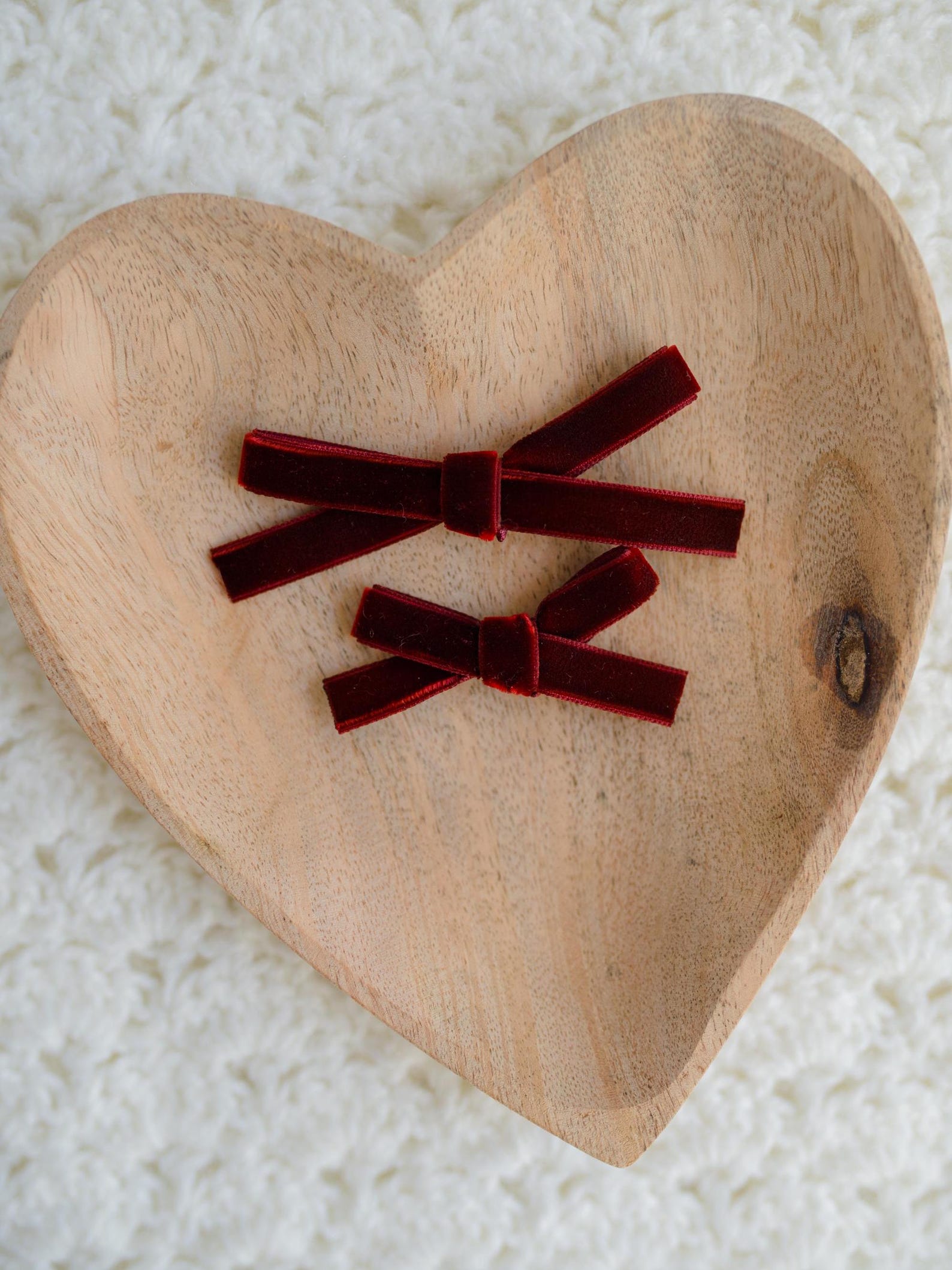 Burgundy Velvet Hair Bow | Newborn Baby Headband, Classic Toddler ...