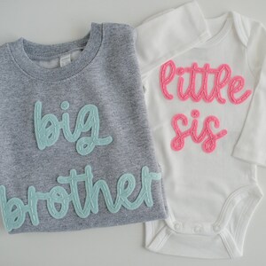 Big Brother Hand-embroidered Sweatshirt Big Brother Shirt, Baby ...
