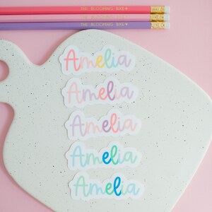 Custom Name Sticker | Personalized Name Label, Gift for Kids Girls Boys ...
