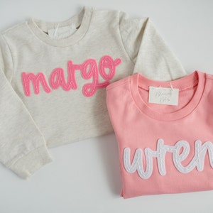 Custom Hand-embroidered Baby Toddler Sweatshirt Personalized Baby ...