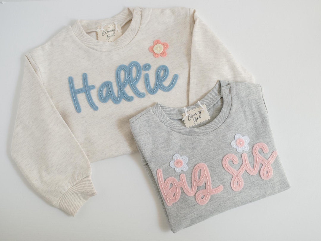 Custom Hand-embroidered Baby Toddler Sweatshirt | Personalized Baby ...