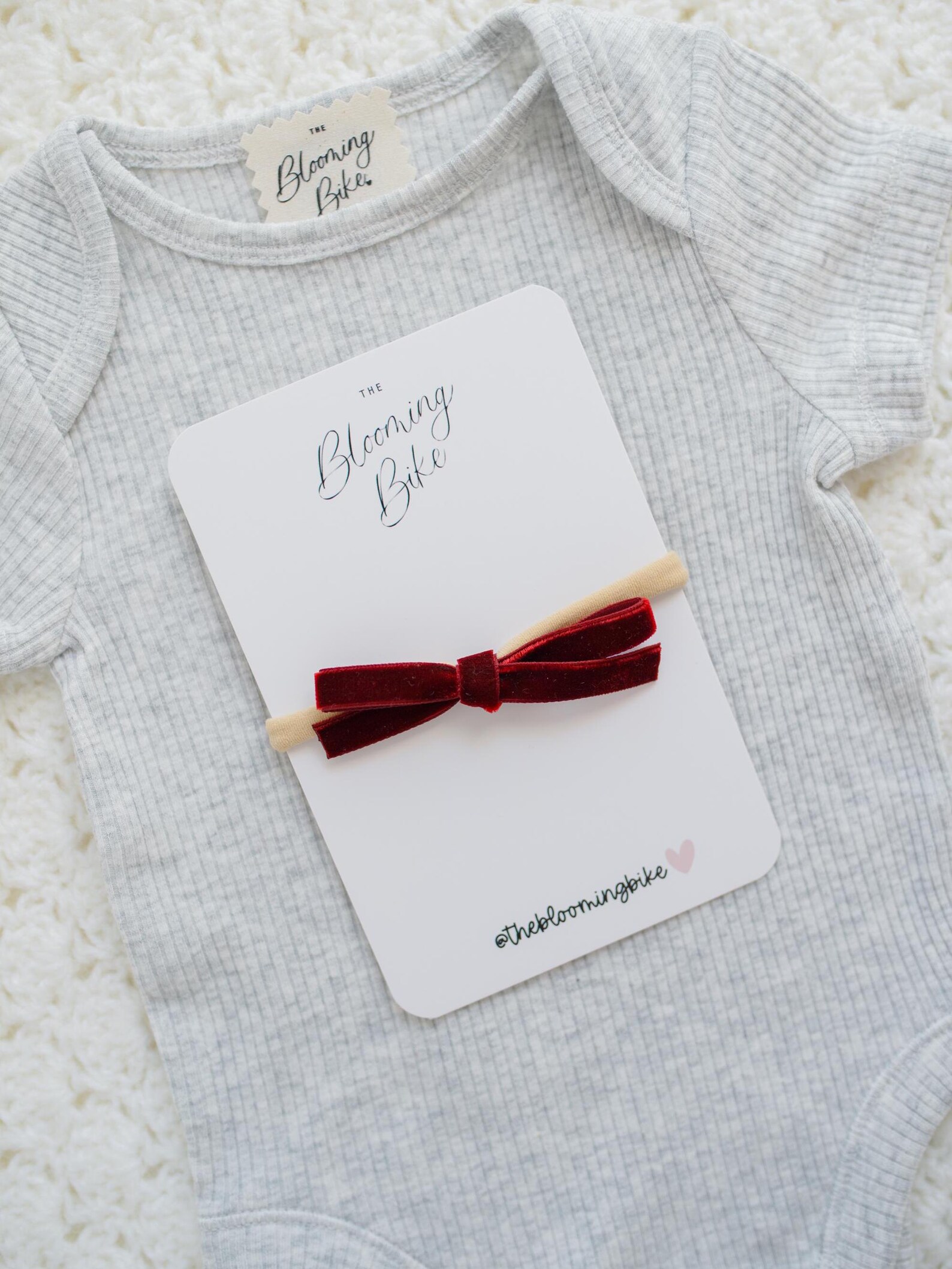Burgundy Velvet Hair Bow | Newborn Baby Headband, Classic Toddler ...