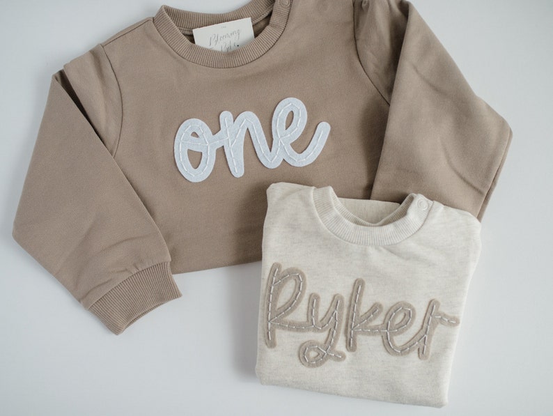 Custom Hand-embroidered First Birthday Sweatshirt - Etsy