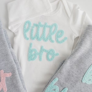 Big Sister and Big Brother Hand-embroidered Sweatshirt Baby ...