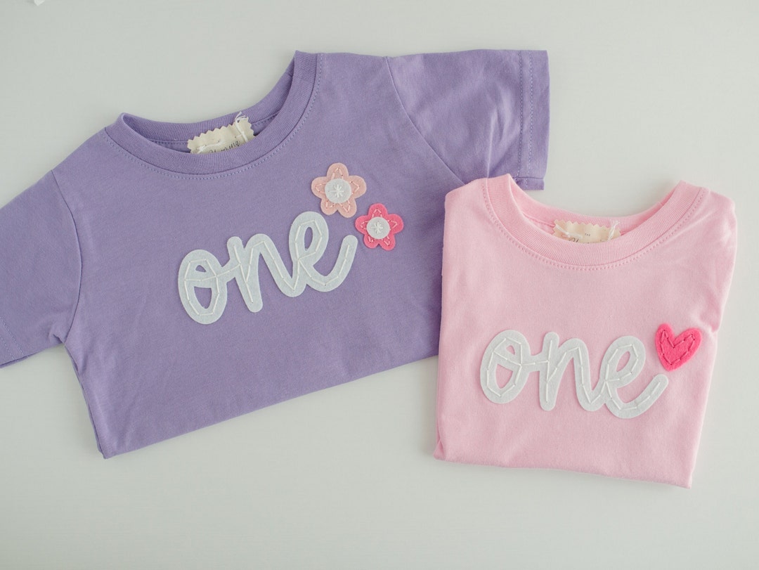 Custom Hand-embroidered First Birthday Shirt | Personalized Baby ...