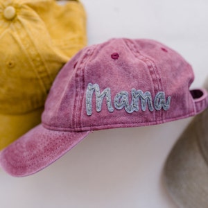 Custom Hand-embroidered Mama Hat | Mama Baseball Hat, Custom Hand ...
