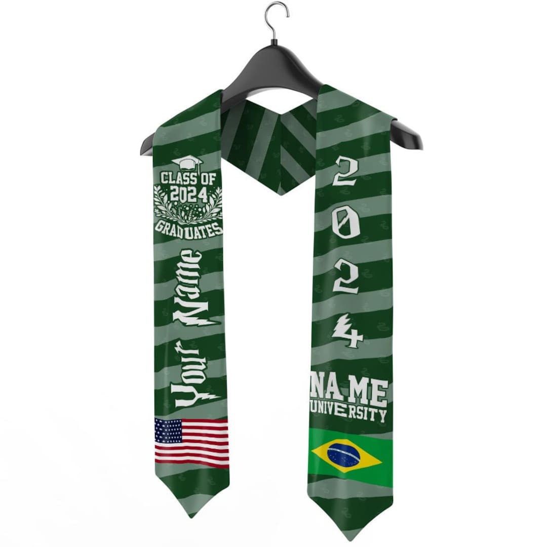 Personalized Custom Wizard V2 Graduation Stole, Custom Class of 2024 ...