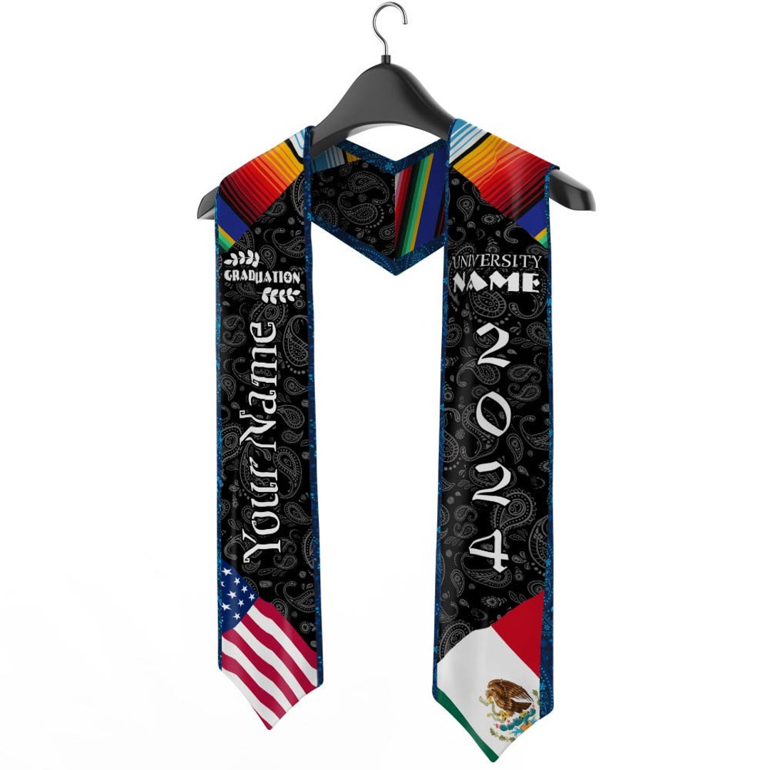 Amare Box Personalized Mexican Bandana Graduation Stole, Custom Class ...