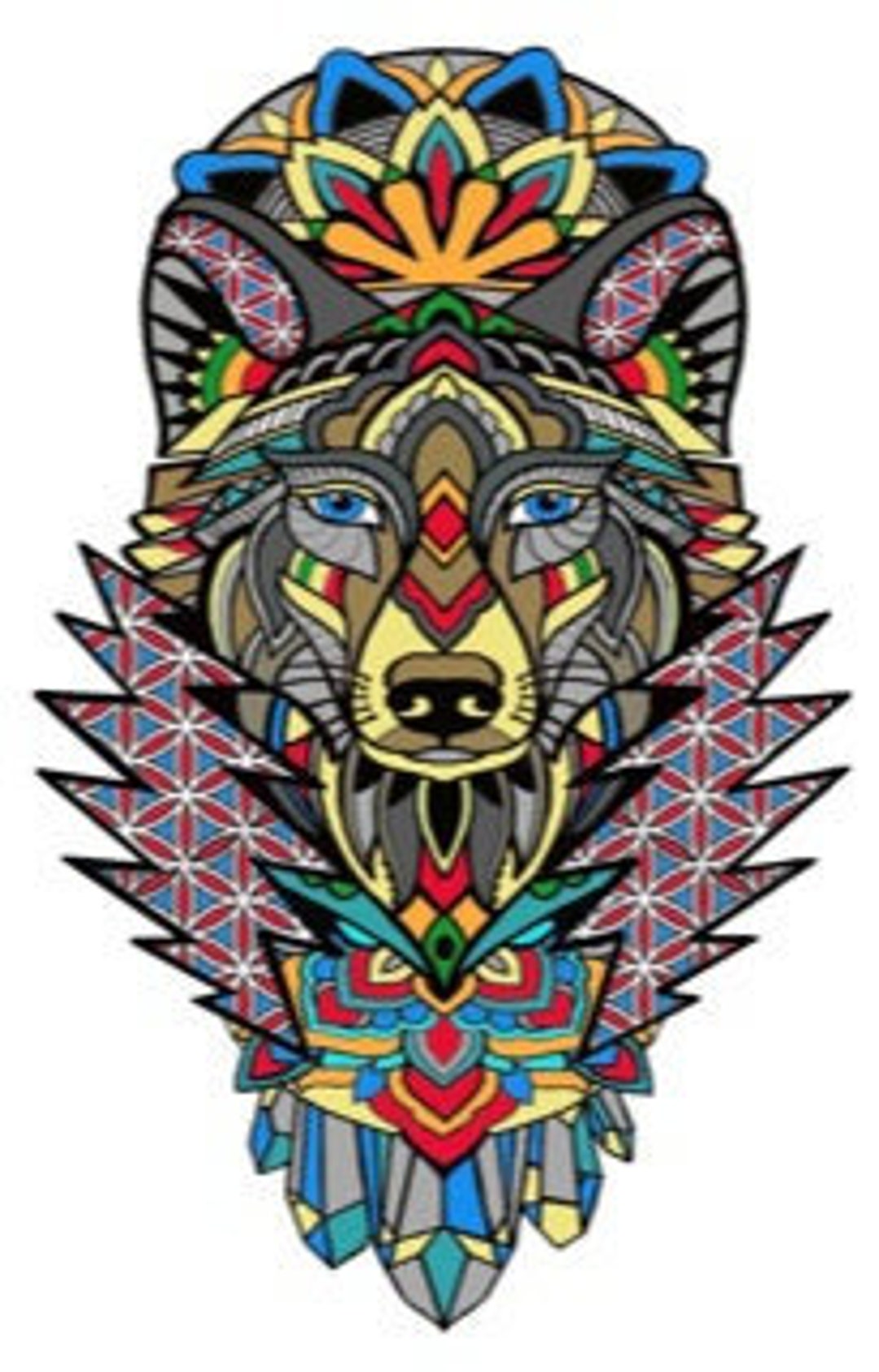 Hand Drawn Art Print THE WOLF by Elisa Rose Mountain - Etsy