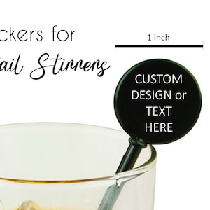 Custom Stir Stick Stickers for Cocktail Drink Stirrers | Personalized ...