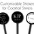 Custom Stir Stick Stickers for Cocktail Drink Stirrers | Personalized ...