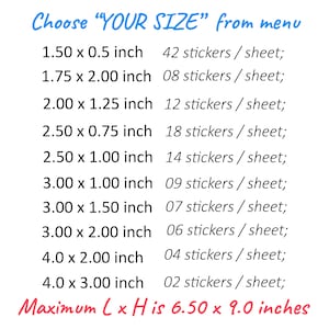 Any Size Custom Rectangle Sticker Personalized Rectangle Labels With ...