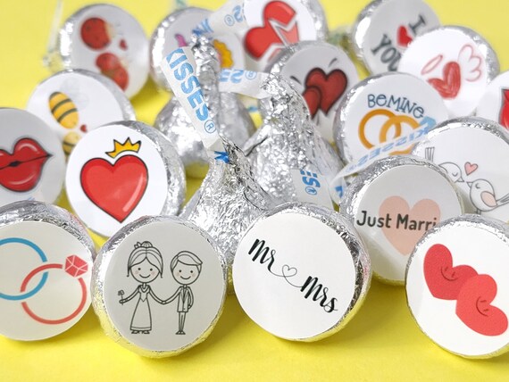 400 Personalized Hersheys Kisses Stickers To Choose From For Etsy