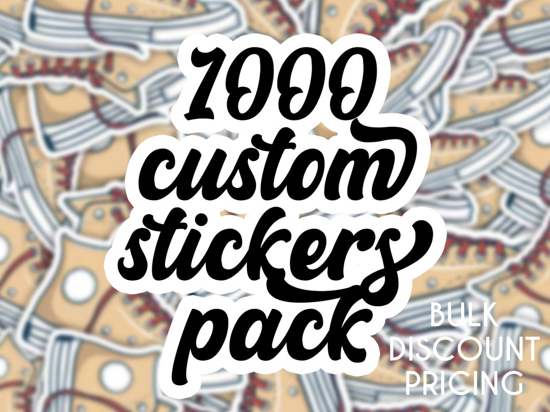 1000 Custom Stickers Pack Personalized Round Small Business Logo Labels ...