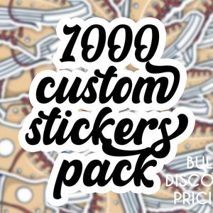 1000 Custom Stickers Pack Personalized Round Small Business Logo Labels ...