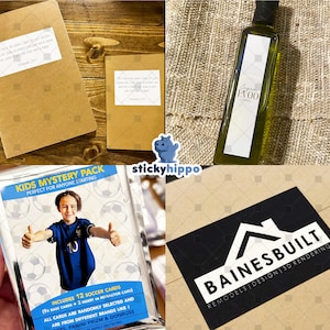 Any Size | Custom Rectangle Sticker | Personalized Rectangle Labels ...