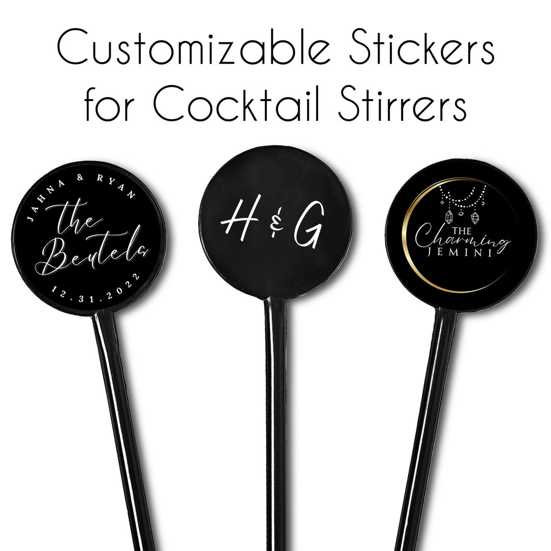 Custom Stir Stick Stickers for Cocktail Drink Stirrers - Etsy