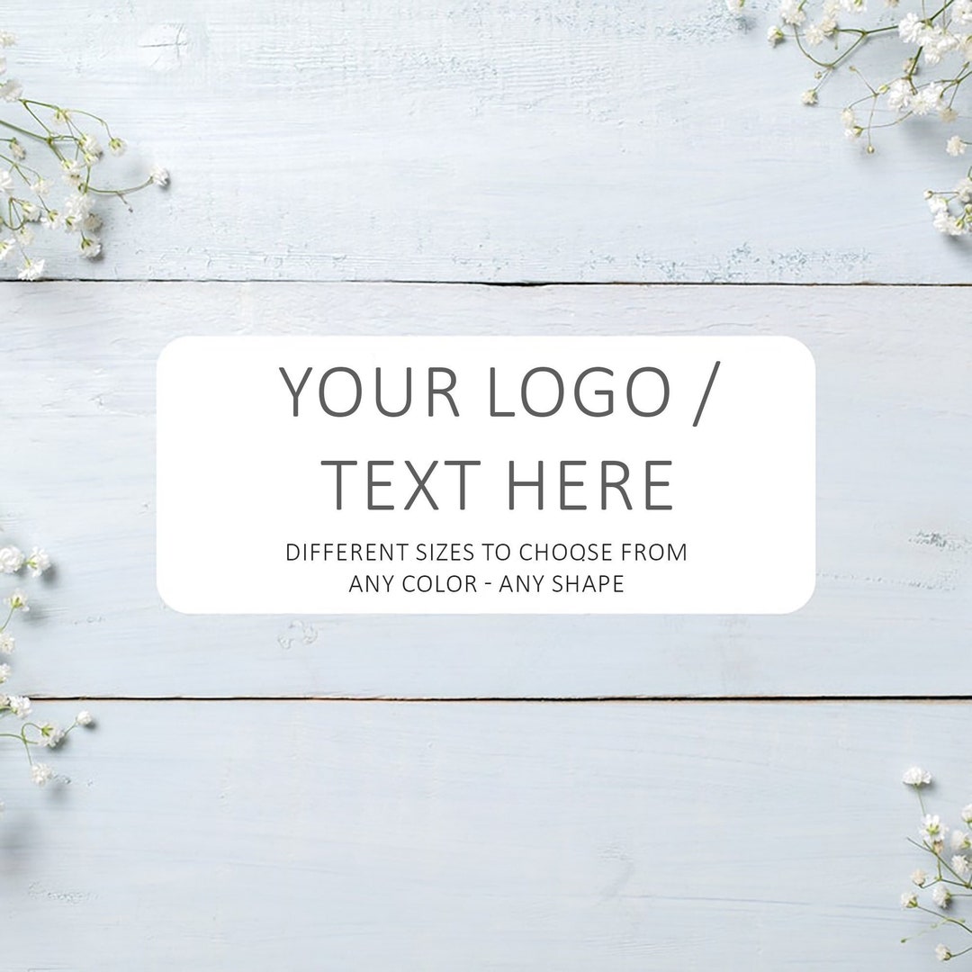 Any Size Custom Rectangle Sticker Personalized Rectangle Labels With ...