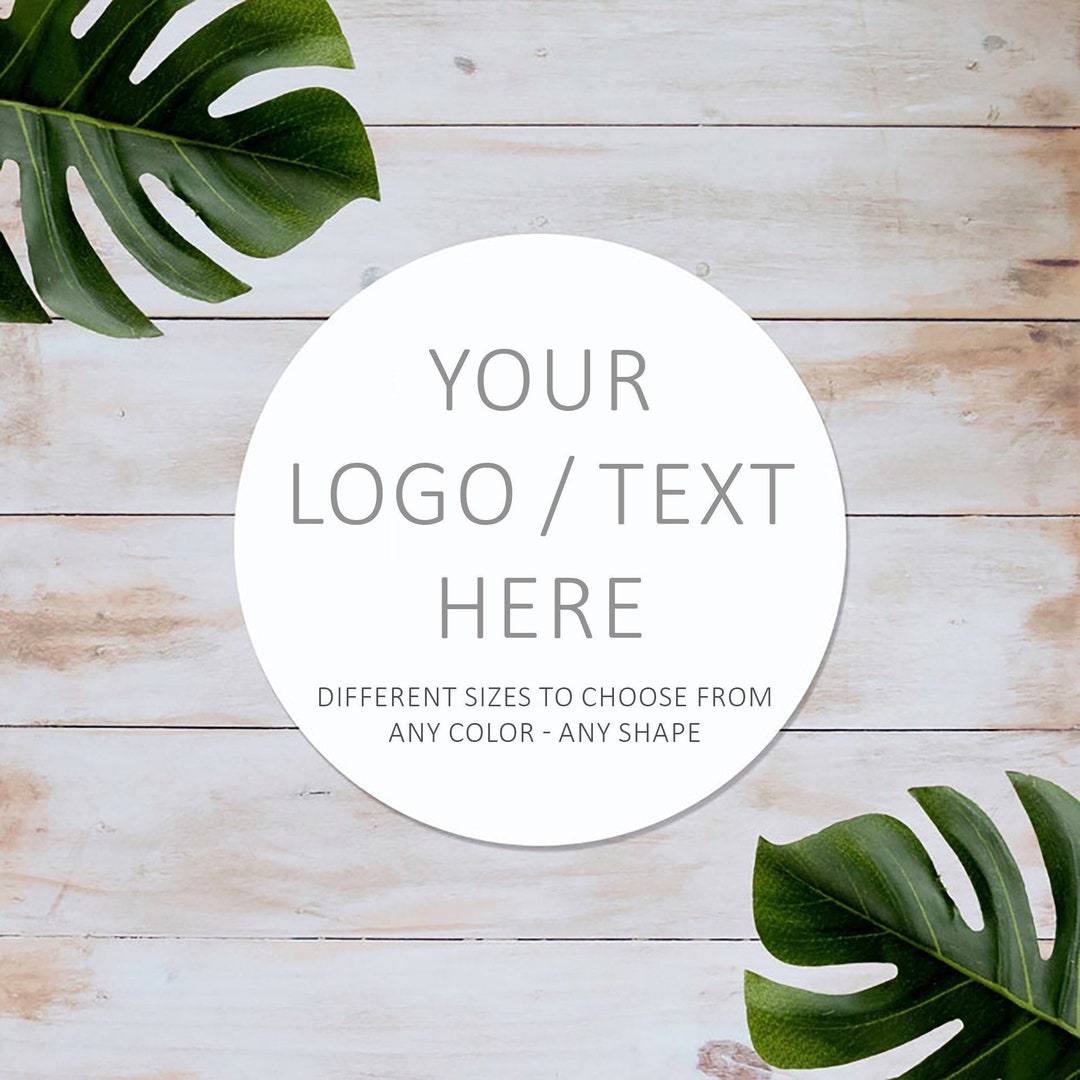 Any Size | Custom Round Business Logo | Personalized Text Business ...