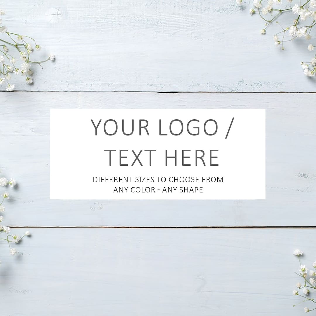 Any Size | Custom Rectangle Sticker | Personalized Rectangle Labels ...