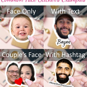 Any Size Personalized Custom Face Stickers or Temporary Tattoos ...
