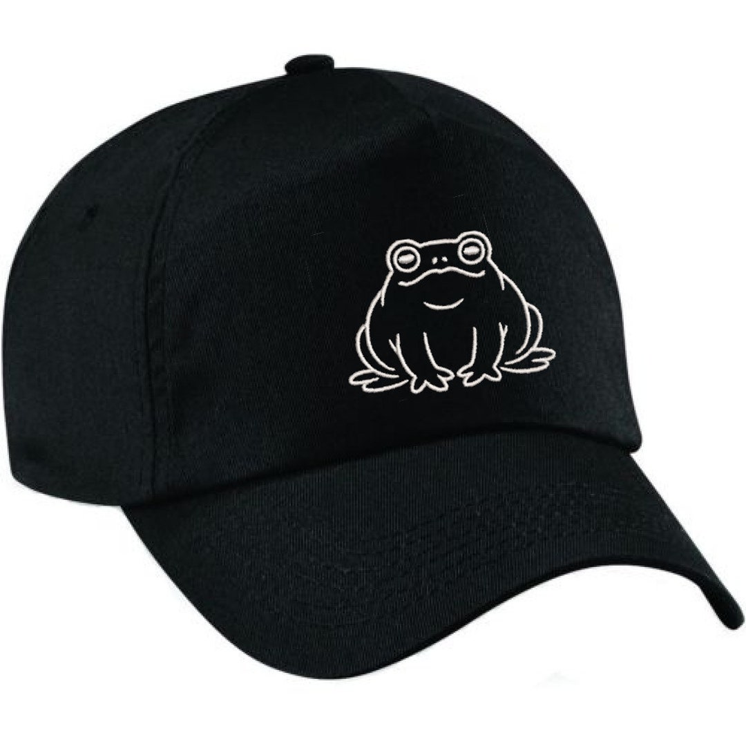 Toad Embroidered Black Cap - Etsy