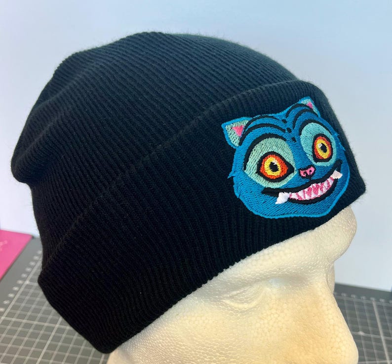 Kids Derpy the Tiger From K-pop Demon Hunters Embroidered Black Beanie ...