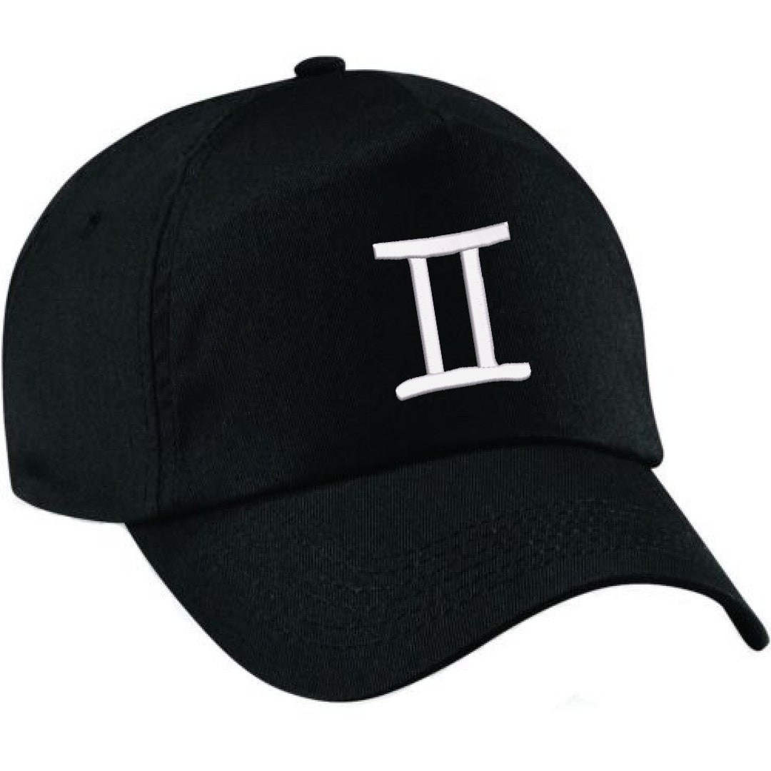 Zodiac Symbol Black Cap - Gemini - Etsy