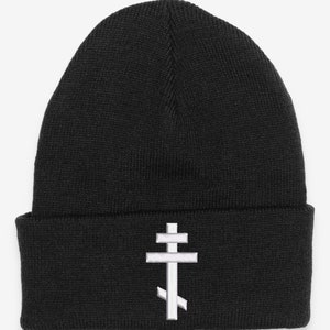 Russian Orthodox Cross Black Beanie Hat - Etsy