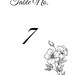 Black and White Hand-drawn Flower Stencil Digital Printable Table ...
