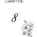Black and White Hand-drawn Flower Stencil Digital Printable Table ...