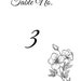 Black and White Hand-drawn Flower Stencil Digital Printable Table ...