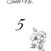 Black and White Hand-drawn Flower Stencil Digital Printable Table ...