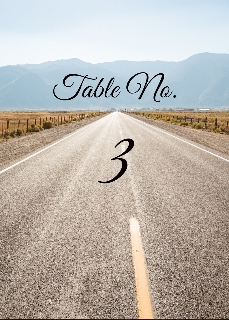 Desert Highway Printable Table Numbers 1 10 - Etsy