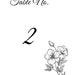 Black and White Hand-drawn Flower Stencil Digital Printable Table ...