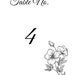 Black and White Hand-drawn Flower Stencil Digital Printable Table ...